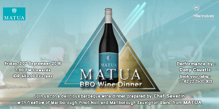 Nikmati Matua Barbeque Wine Dinner di Sheraton Bandung Hotel ...