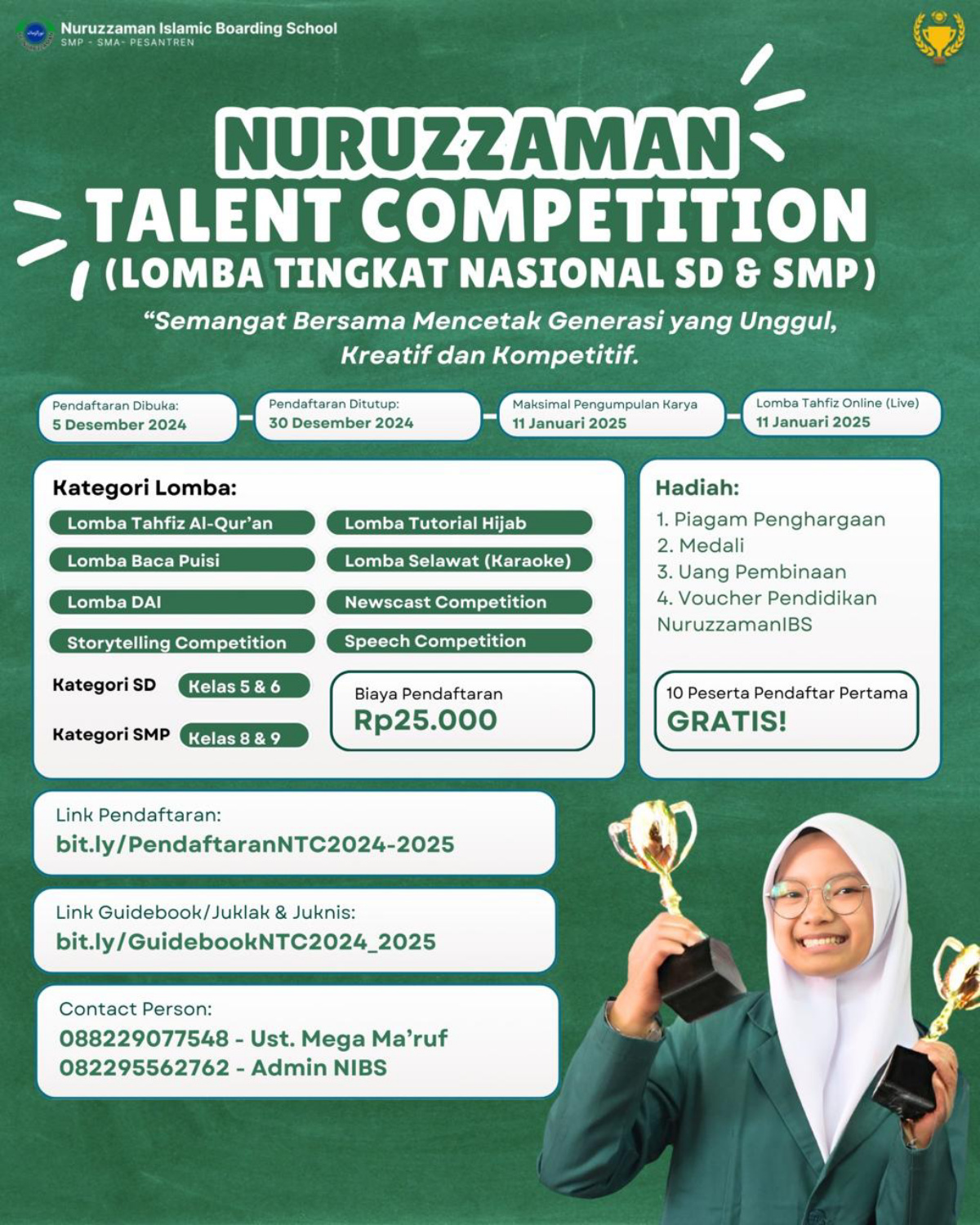Pendaftaran Nuruzzaman Talent Competition Resmi Dibuka! Yuk Ikutan ...