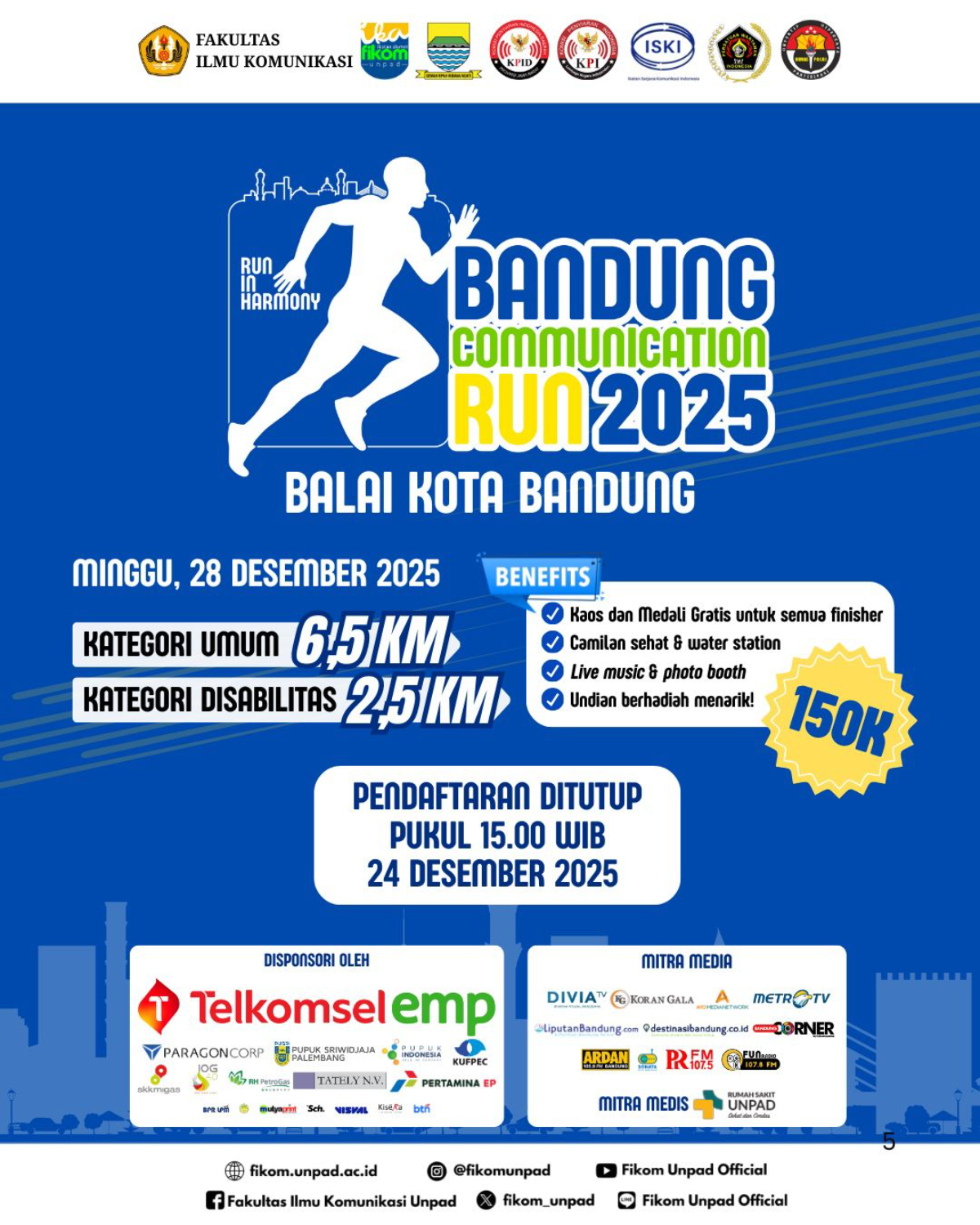 Bandung Communication Run 2025 Hadirkan Fun Run Inklusif di Balai Kota ...